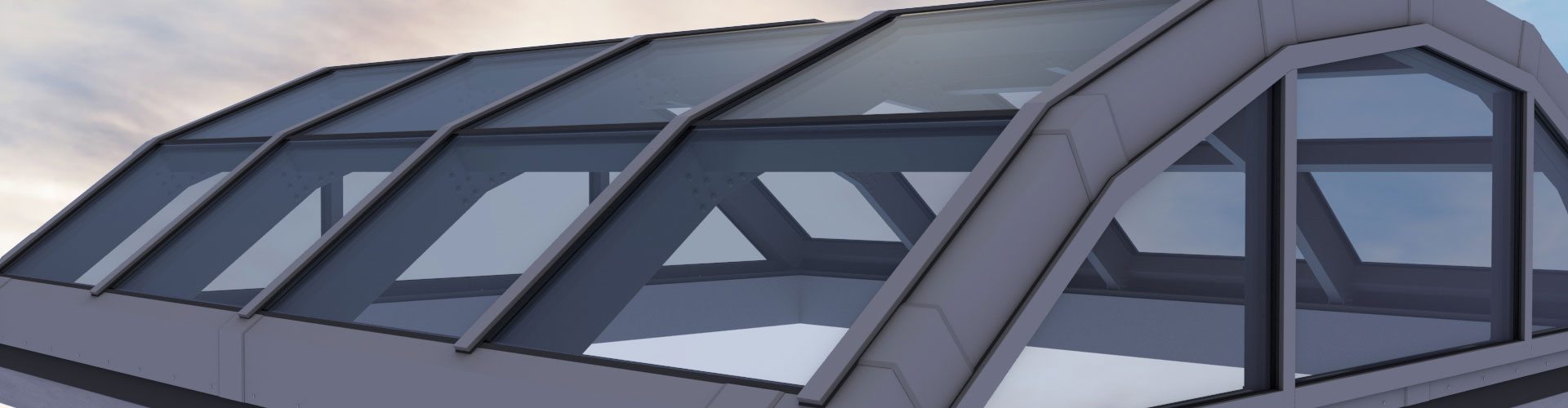 Segmented Vault Skylight | Acurlite Structural Skylights Inc