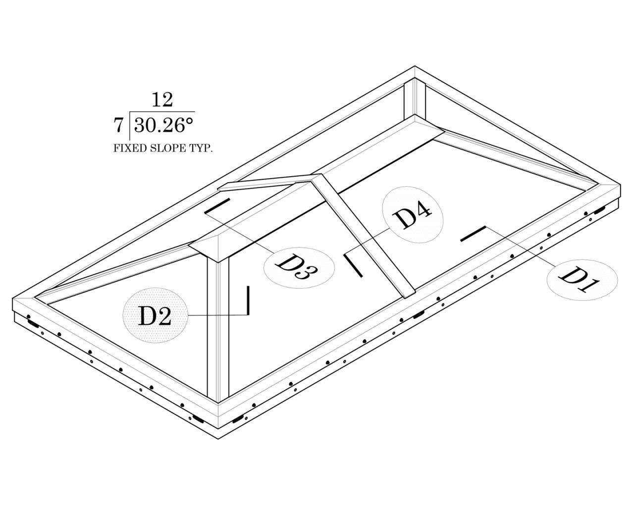 EZ-Lite Double Pitch Skylight | Acurlite Structural Skylights Inc