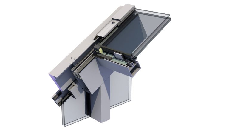 Single Pitch Skylight with Gable End | Acurlite Structural Skylights Inc